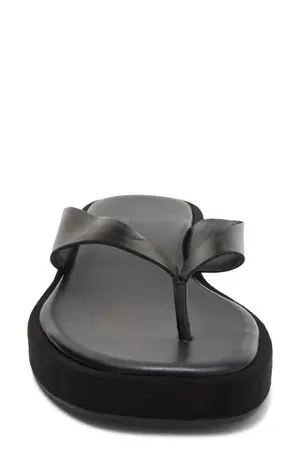 TONY BIANCO Kyra Platform Wedge Flip Flop - Black Como