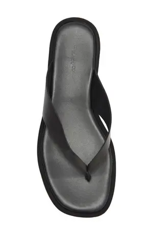 TONY BIANCO Kyra Platform Wedge Flip Flop - Black Como