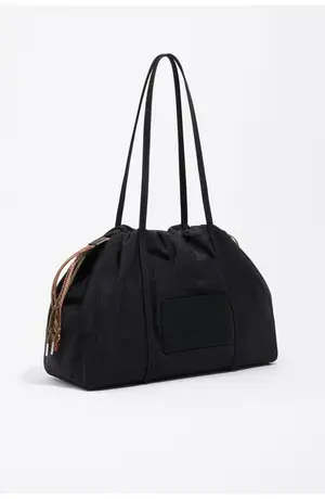 Bimba Y Lola Large Nylon Shoulder Bag - Black