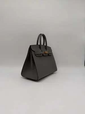 Hermès Birkin 25cm Sellier Gris Meyer Madame Leather Gold Hardware - Grey