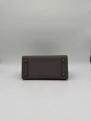 Hermès Birkin 25cm Sellier Gris Meyer Madame Leather Gold Hardware - Grey