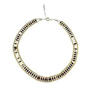 LEXI JEWELRY Plated Choker Necklace With Pearl Accents - Gold