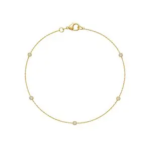 LILY FLO JEWELLERY Starlight Diamond Station Bracelet In 9k - Gold