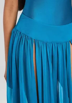 SHANI SHEMER Meadow Maxi Skirt - Blue Teal