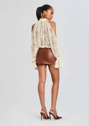 Retrofete Valerie Leather Skirt