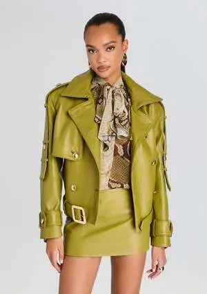 Retrofete Yseld Leather Jacket - Basil