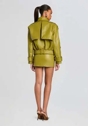 Retrofete Yseld Leather Jacket - Basil