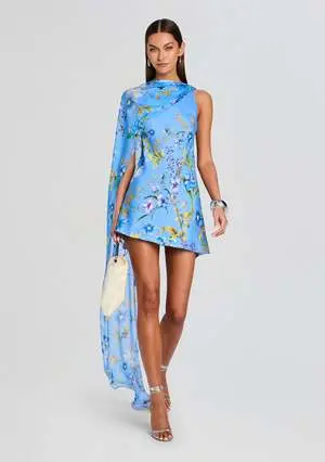 Hemant & Nandita Ayka Sash Mini Dress - Blue
