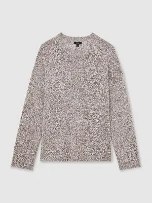 REISS Norwood Cotton-blend Marled Relaxed Jumper