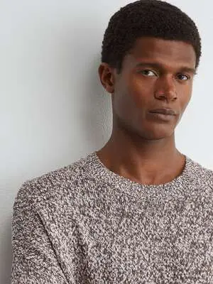 REISS Norwood Cotton-blend Marled Relaxed Jumper