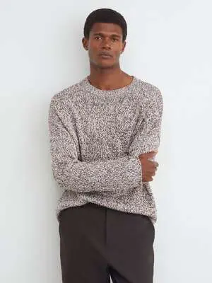 REISS Norwood Cotton-blend Marled Relaxed Jumper
