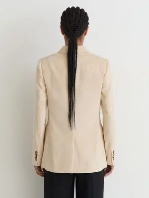 REISS Sadie Petite Cotton Corduroy Double-breasted Blazer