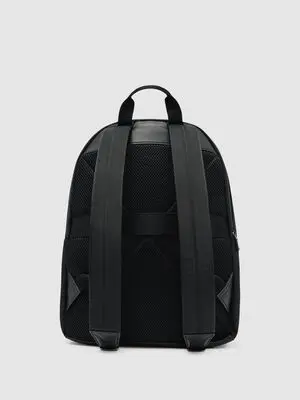 REISS Allen Woven Zipped Backpack - Black