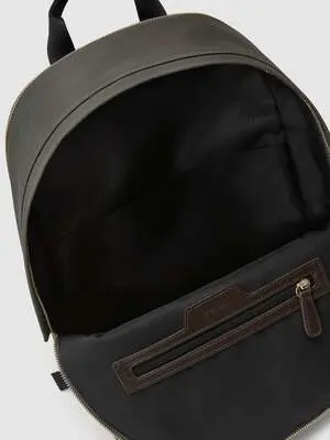 REISS Allen Woven Zipped Backpack