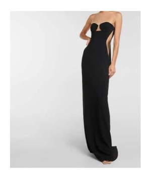 Stella McCartney Mesh-paneled Crepe Gown
