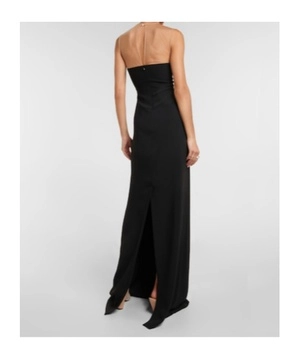 Stella McCartney Mesh-paneled Crepe Gown