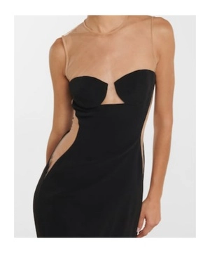 Stella McCartney Mesh-paneled Crepe Gown