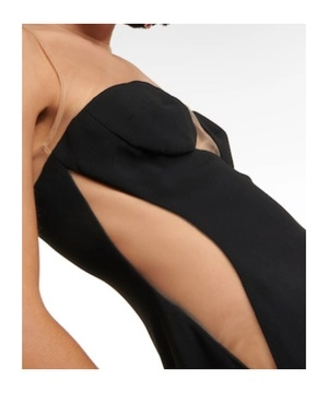 Stella McCartney Mesh-paneled Crepe Gown