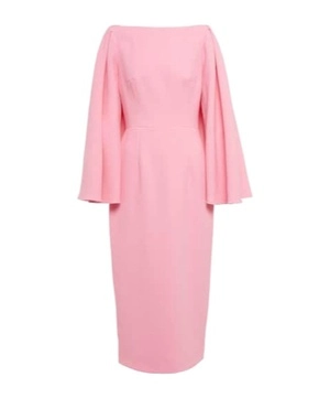 EMILIA WICKSTEAD Midi Dress With Flared Sleeves