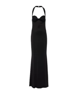 Galvan Halter Neck Dress - Black
