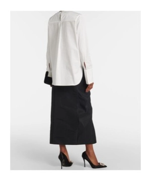 Oscar De La Renta Embroidered Cotton Blouse