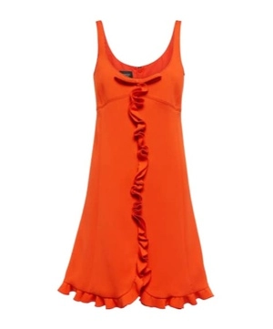 Giambattista Valli Ruffled Crêpe Minidress - Red