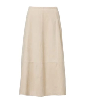 Vince Suede Midi Skirt - Beige