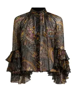 Etro Mandarin-collar Shirt - Black