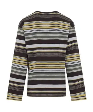 Dries Van Noten Striped Long Sleeved T-shirt - Black