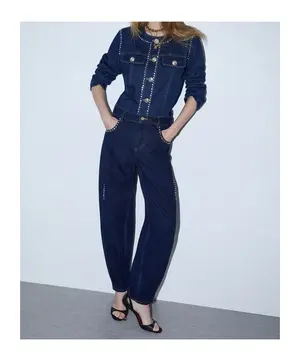 Liu Jo High-waisted Straight Leg Jeans With Rhinestone Embellishments