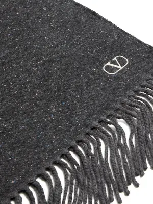 Valentino Garavani Wool Scarf With Vlogo Embroidery