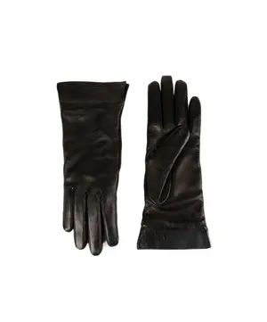 ANN DEMEULEMEESTER Leather Gloves - Black