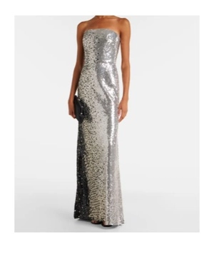 Jenny Packham Caron Sequined Strapless Gown