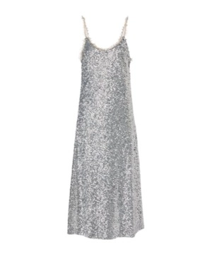 Rabanne Sequined Midi Dress - Gray