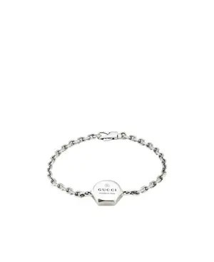Gucci Embossed Logo Chain Bracelet - Gray