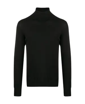 D'ANIELLO Ribbed Roll-neck Jumper - Black