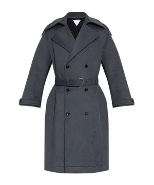 Bottega Veneta Belted Double Breasted Coat