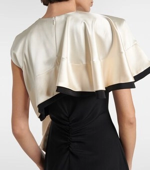 Altuzarra Silk Gown With Asymmetric Draped Overlay