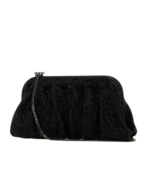 Benedetta Bruzziches Venus Mesh Clutch Bag - Black