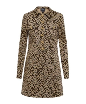 Giambattista Valli Animal-print Denim Minidress - Brown