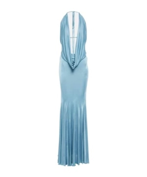 Blumarine Open-back Satin Gown