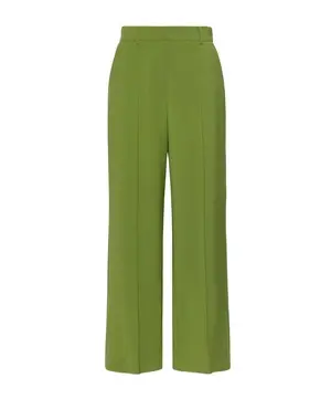 Max Mara Wool Wide Leg Pants - Green