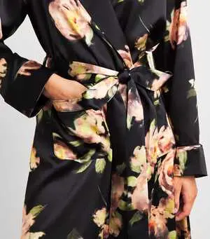 Harrods Silk Midnight Rose Night Robe