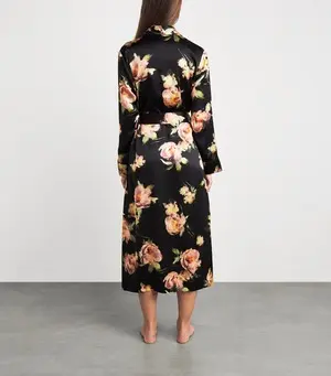 Harrods Silk Midnight Rose Night Robe