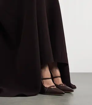 MALONE SOULIERS Leather Maureen Mules With Patent Straps - Brown