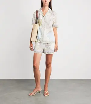 Tory Burch Cotton Printed Shorts