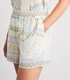 Tory Burch Cotton Printed Shorts