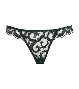 COCO DE MER Lace Arletta Brazilian Briefs - Green
