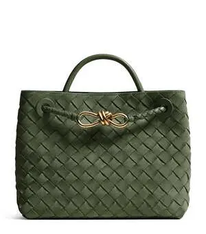 Bottega Veneta Small Suede Andiamo Top-handle Bag - Green