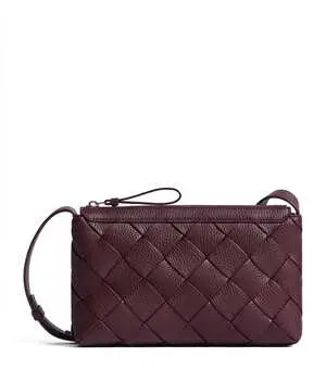 Bottega Veneta Small Leather Diago Messenger Bag - Red